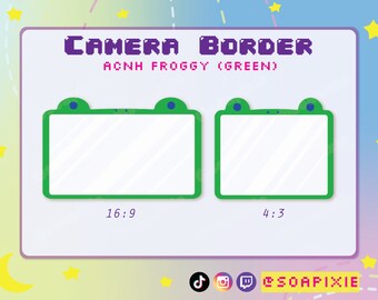 Pink FROGGY Webcam Border | Twitch, Discord, Youtube Streamer Kawaii ...