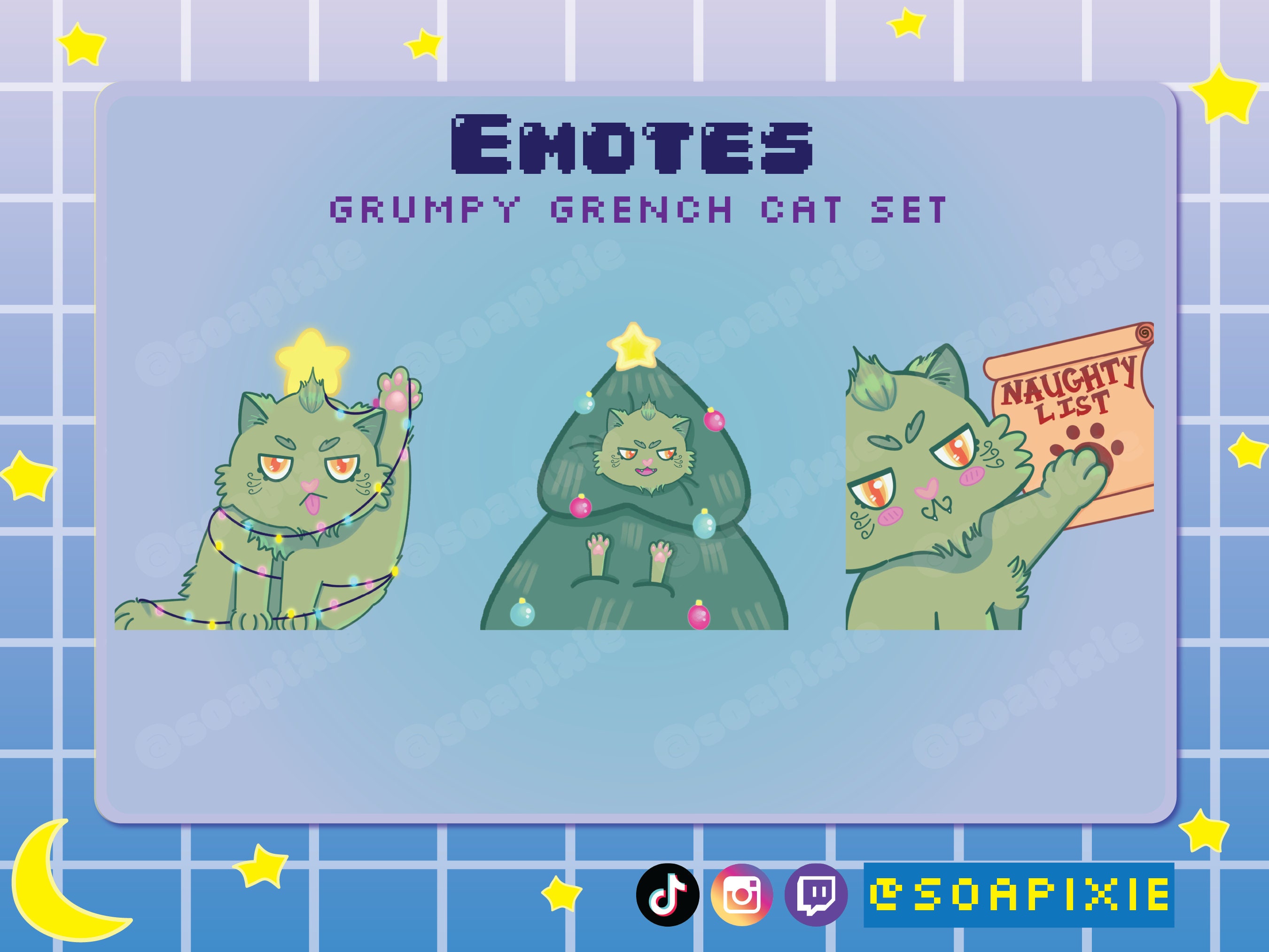 Grumpy Grench Baby Cat Emote Set Twitch, Discord, Youtube Streamer ...