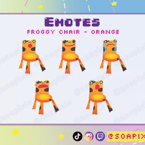 Orange Froggy Chair Emotes Set: Twitch/discord Streamer Asset (digital ...