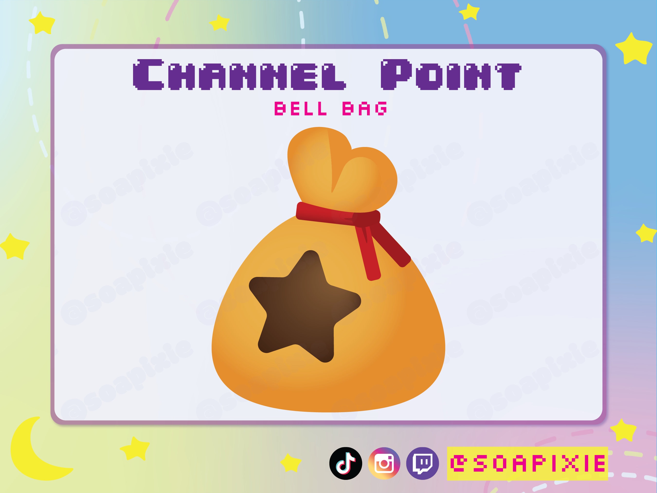 Star/bell Bag Channel Point | Twitch Streamer Asset | Redeem | Loyalty ...