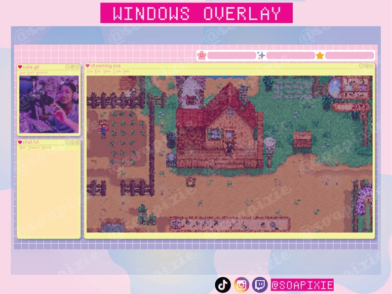 Windows Grid Stream Overlay Twitch Discord Youtube - Etsy UK