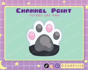 Gray Tabby Cat Paw Channel Point | Twitch Streamer Kawaii Asset | Pet ...