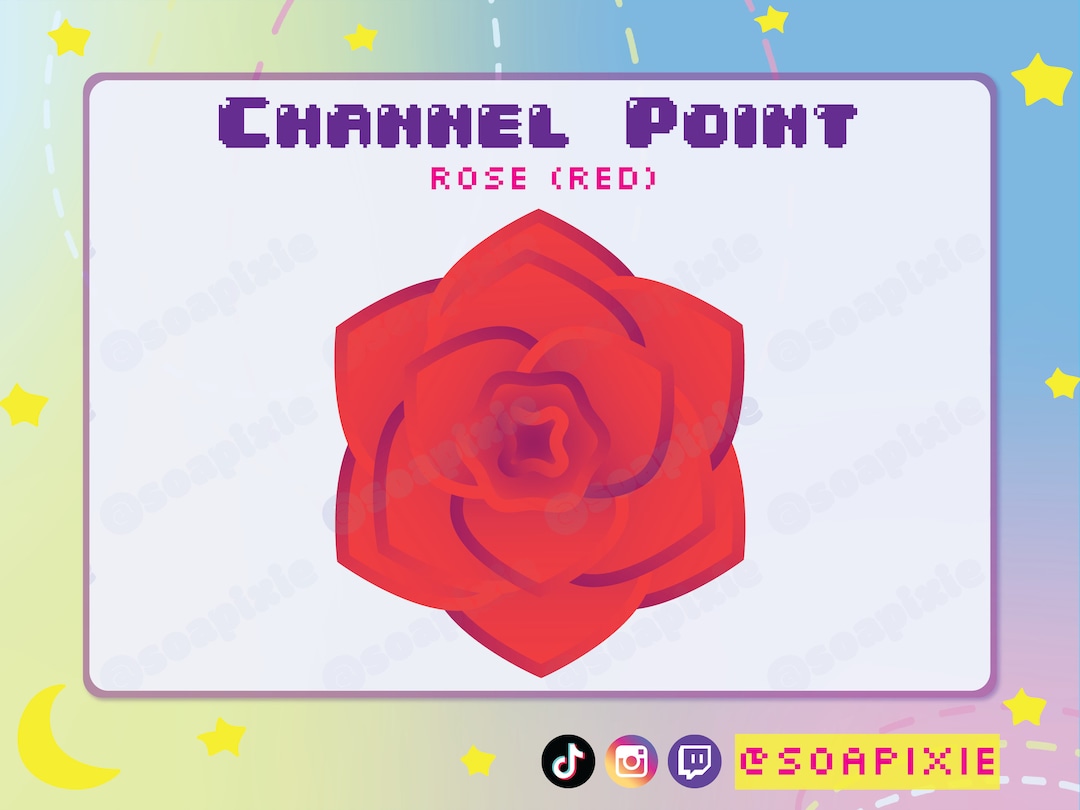 Red Rose Channel Point | Twitch Streamer Asset | Redeem | Loyalty ...