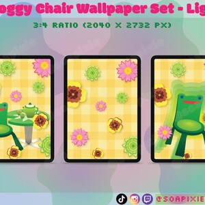 ACNH Froggy Chair Wallpaper Set for Tablets | Light Mode | iPad ...