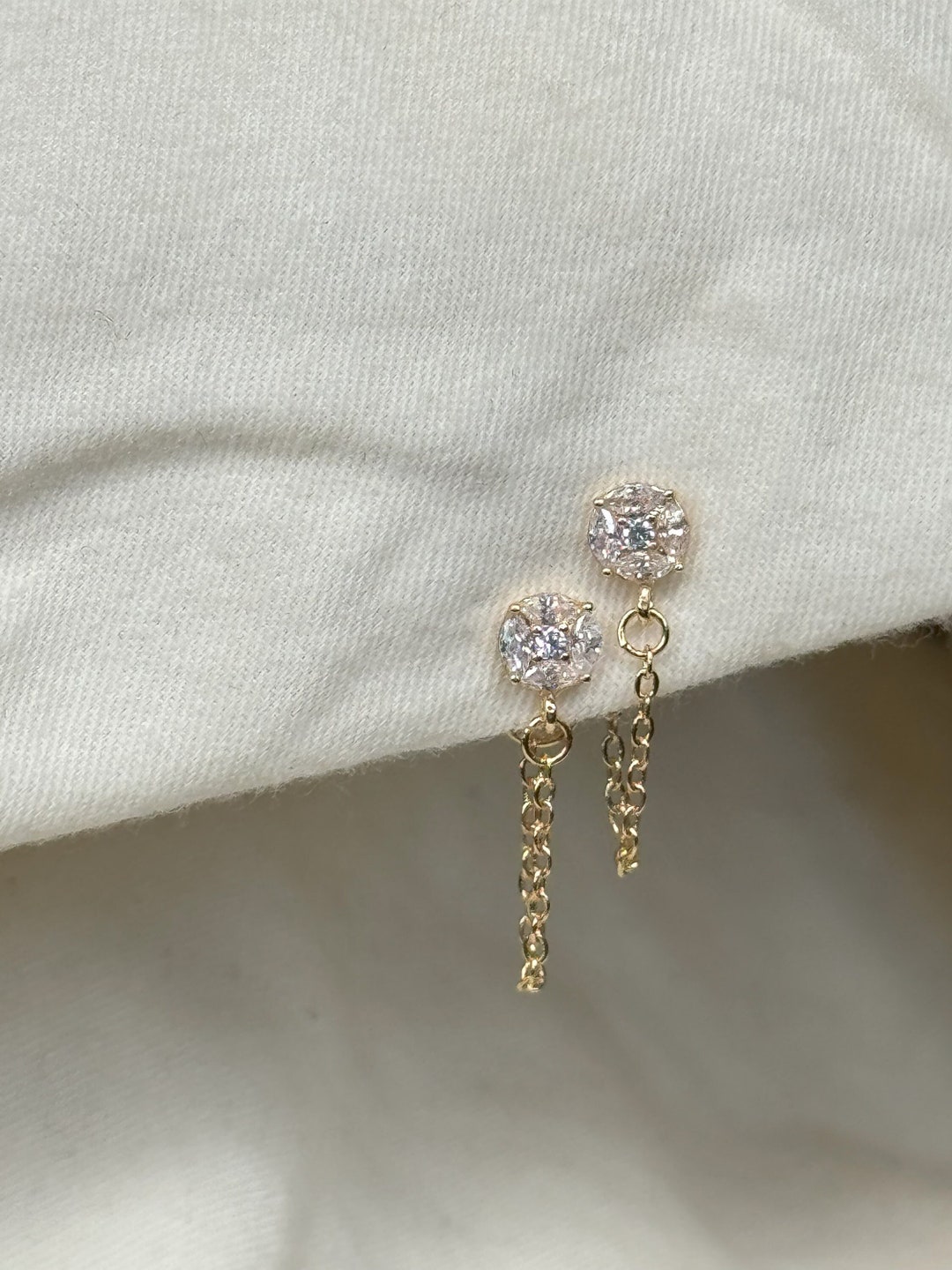 Tiny Circle Gold Chain Loop| Everyday and Special Occasion | Gold, 18k ...