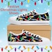 Christmas Light Sneakers: Festive Holiday Canvas Shoes - Etsy