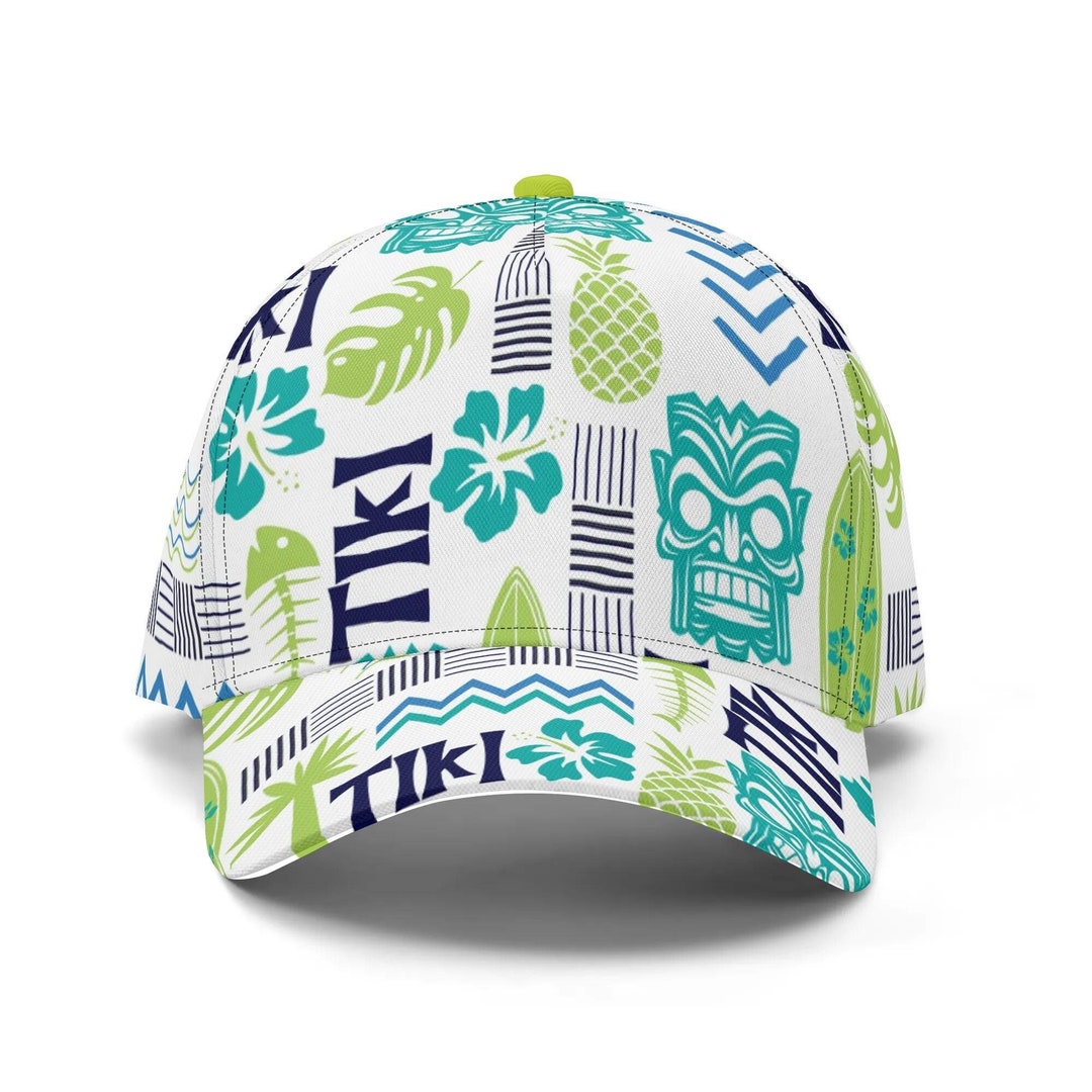 Tropical Tiki Theme All Over Print Baseball Cap, Tiki Lovers Custom ...