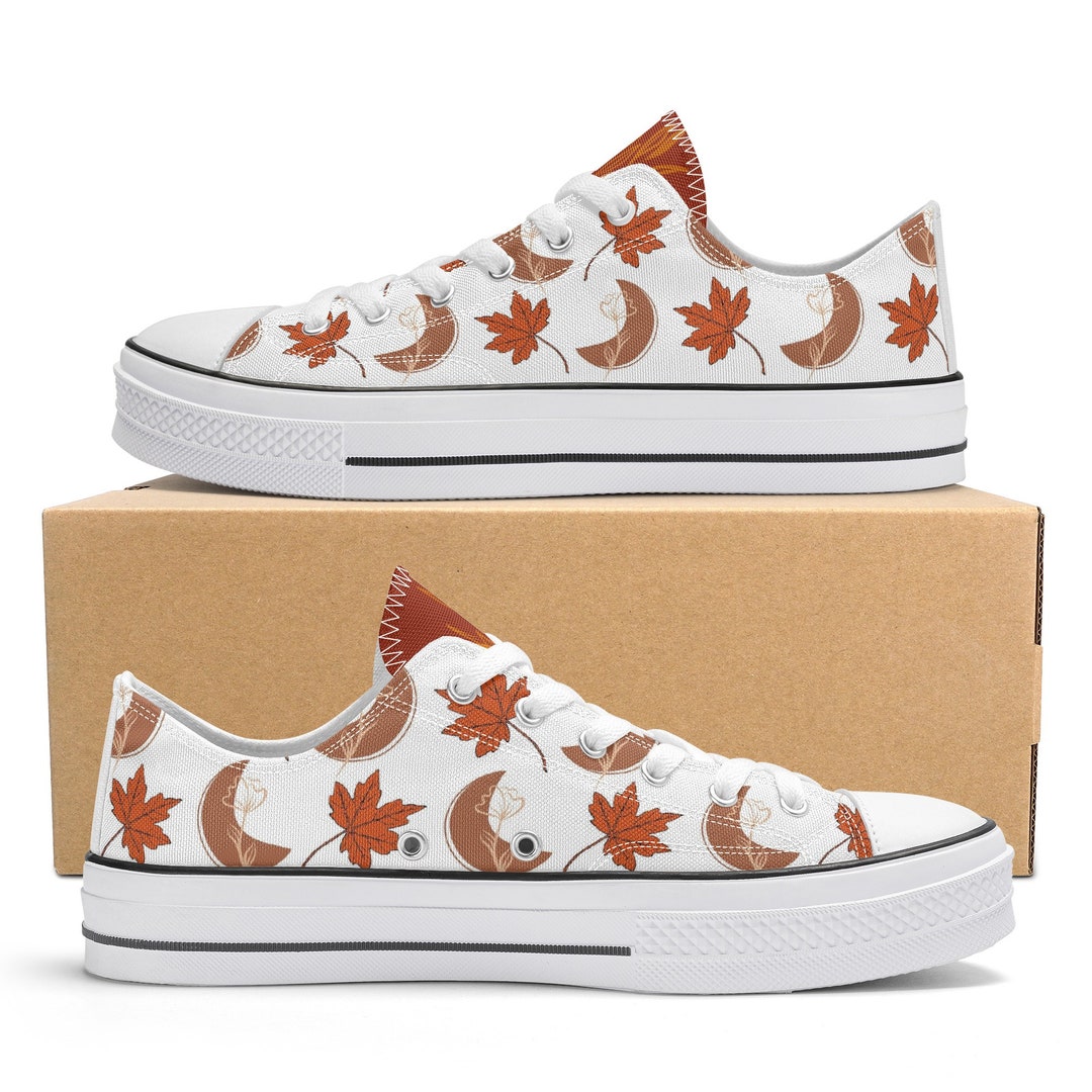 Celestial Moon and Fall Women's Classic Low Top Canvas Shoes, BOHO ...