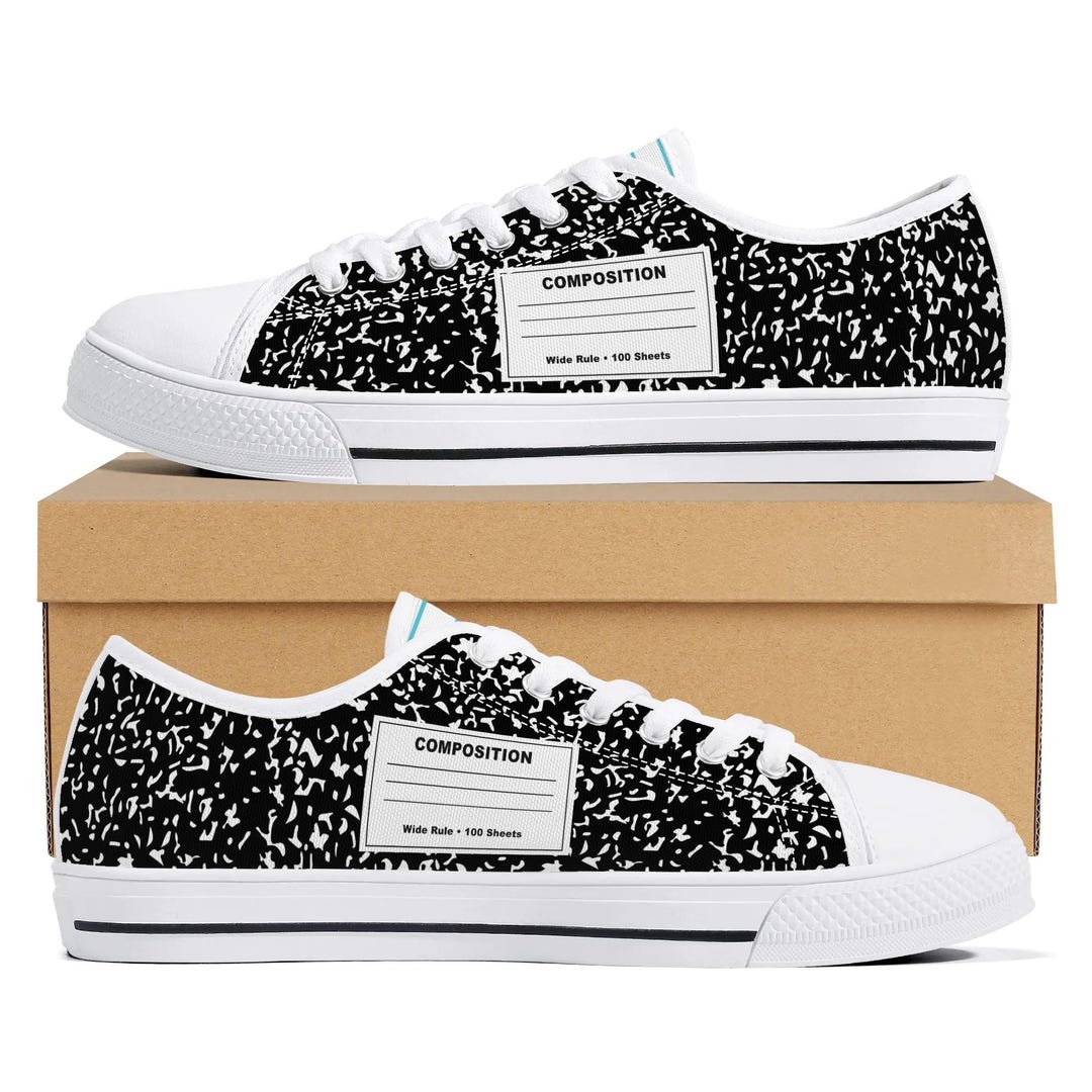 Composition Notebook Sneakers, Teacher Gift, Educator Shoes - Etsy