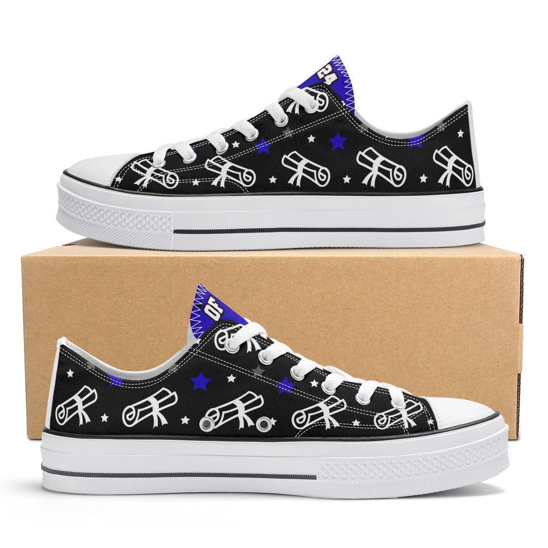 Women's Graduation Theme All Over Print Canvas Sneakers, Graduate 2024 ...