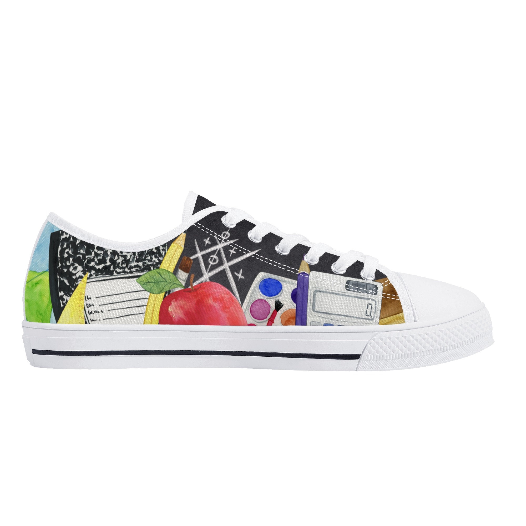 Teacher Canvas Sneakers, Cool Teacher Apparel, All Over Print Shoes ...