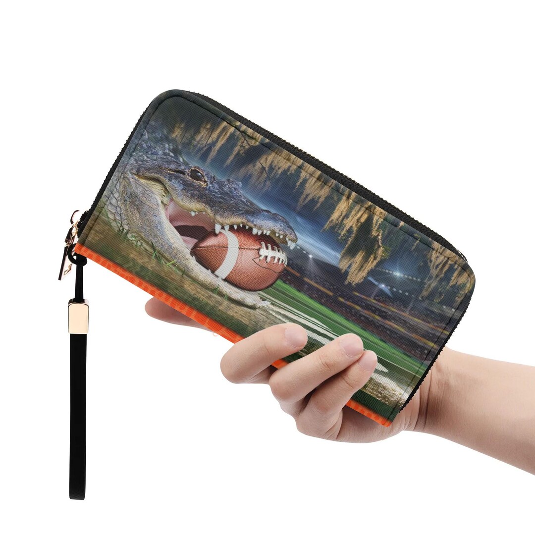 Florida Gators Wallet: Personalized Football Fan PU Leather Wristlet - Etsy