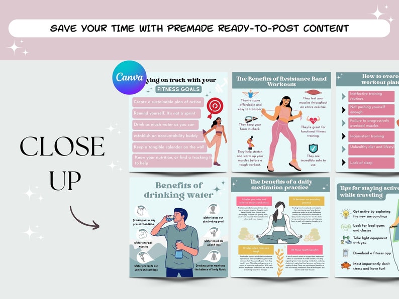 Infographics Template Infographics Health and Fitness - Etsy