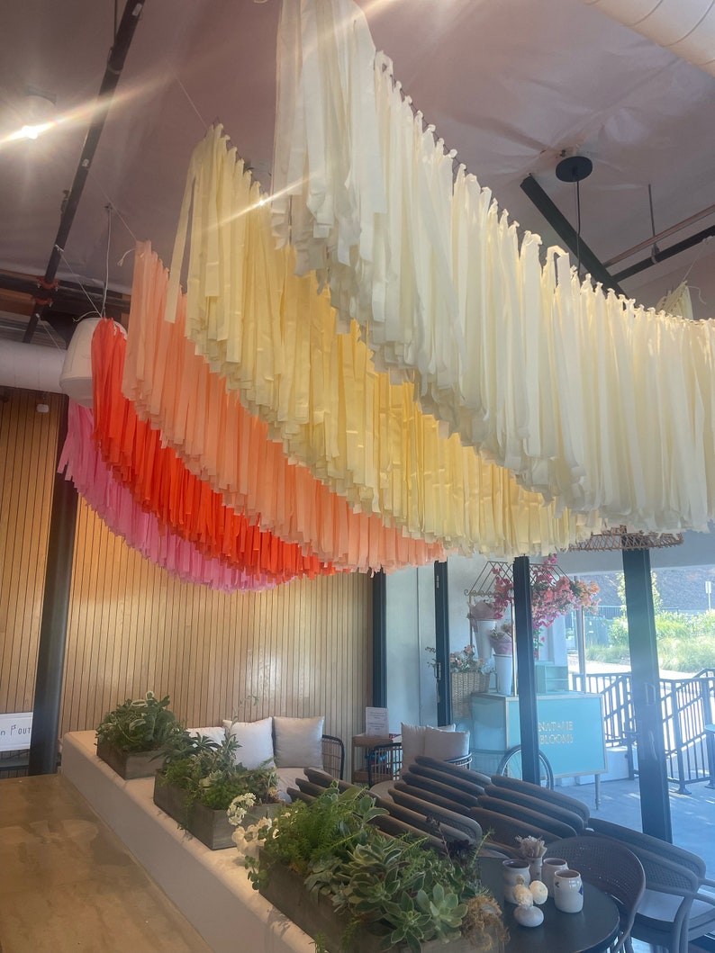 DIY Ceiling Aerials, Ceiling Installation, Ceiling Fringe, Streamers ...