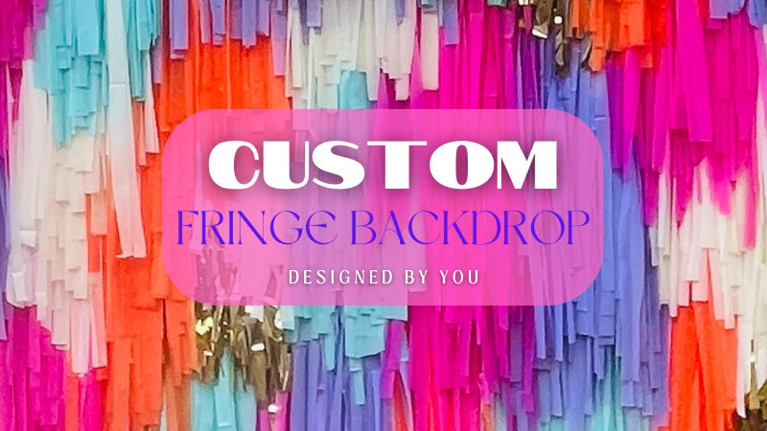 Custom Fringe Backdrop, Photo Op for Your Event, Personalized Boho ...