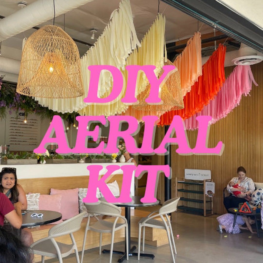 DIY Ceiling Aerials, Ceiling Installation, Ceiling Fringe, Streamers ...