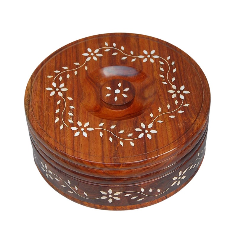 Wooden Casserole Chapati Box Chapati Box for Kitchen Hotpot Roti Box ...