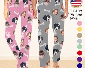 Custom Pajamas, Matching Pet Owner Set, Personalized Photo Pajama Set ...
