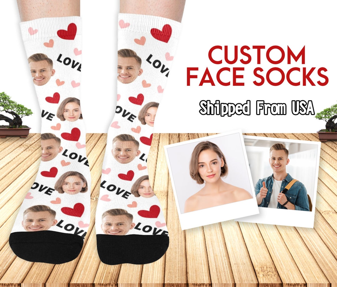 Custom Couple Photo Socks, Fathers Day Sock, Gifts for Dad, Birthday ...