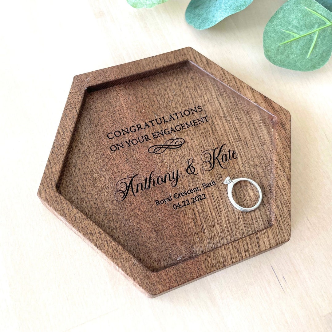 Personalized Engagement Gift for Couple Ring Dish Engagement - Etsy
