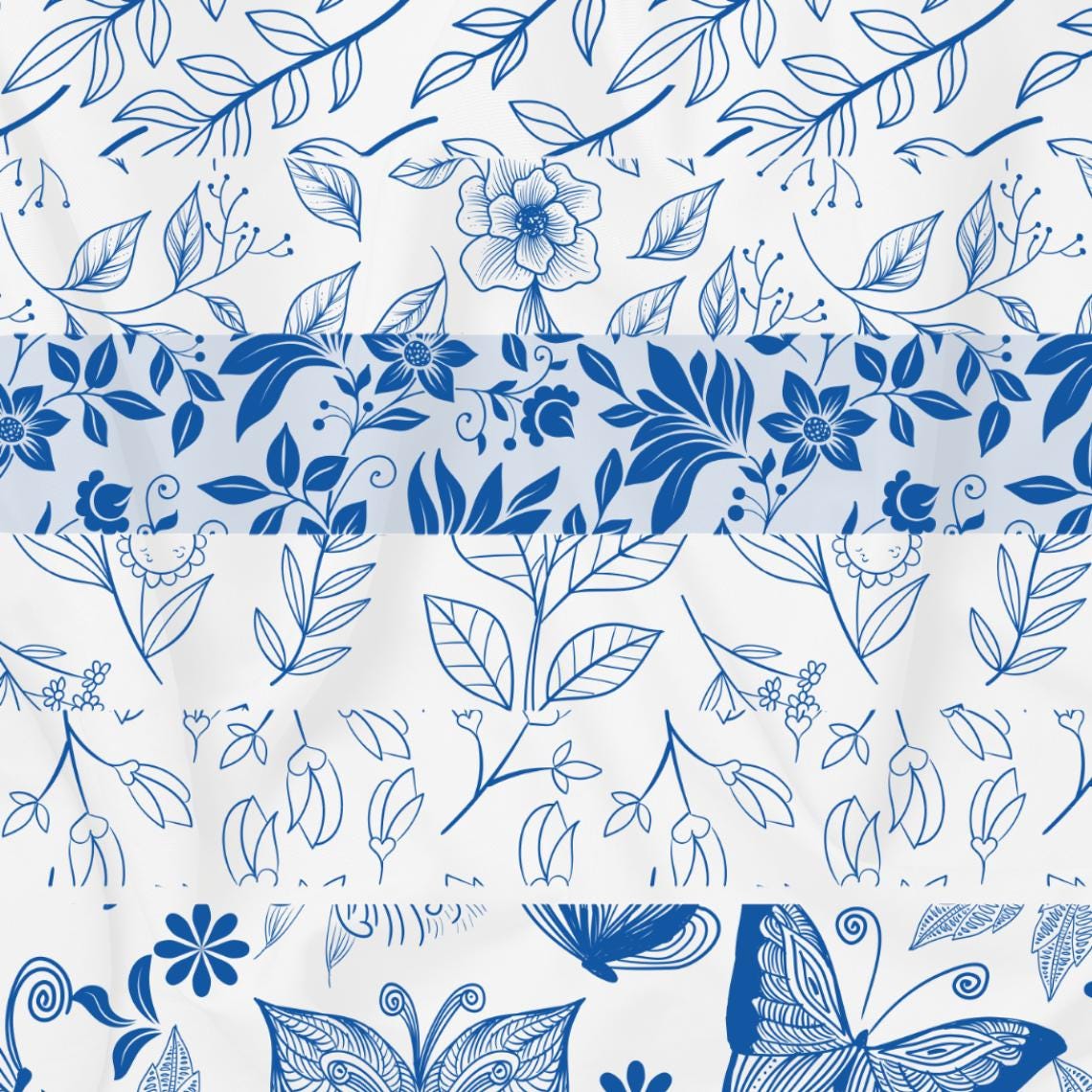 Procreate Photoshop Traditional Nature Seamless Pattern Stamp Brush for ...