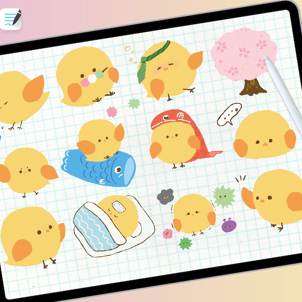 Chick Stickers - Etsy