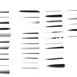 Procreate 40 Comic & Manga Kit Bundle Pack Brushes, Fine Liners, Shaders, Halftones, Ink Brush ...