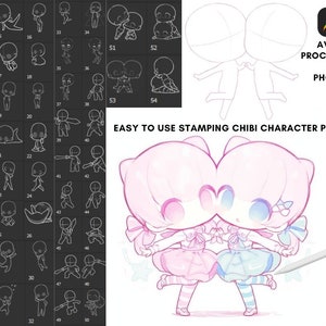 Procreate Photoshop Kawaii Cute Chibi Anime Manga Figure Drawing Guide ...