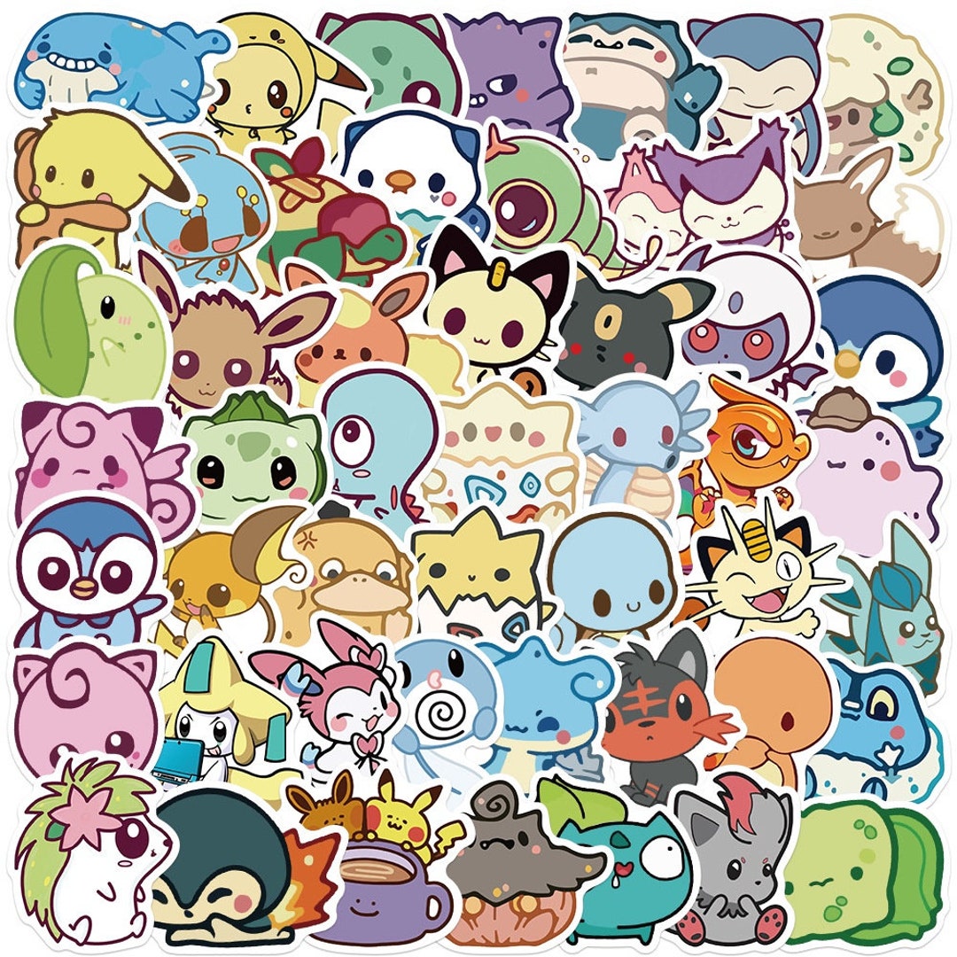 Kraftbunnies 50pcs Cute Kawaii Pokemon Monster Chibi Pikachu Vinyl ...