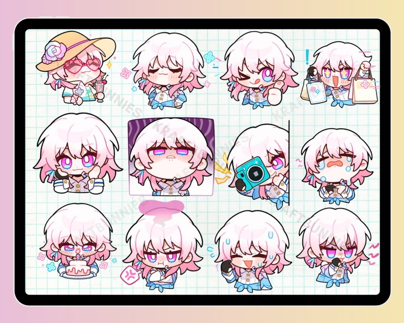 Chibi Honkai Star Rail Digital Clipart Planner Sticker Bundle - Etsy ...