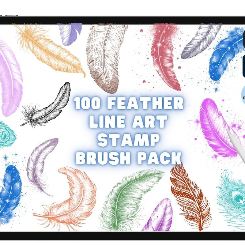 Feather Rubber Stamp - Etsy