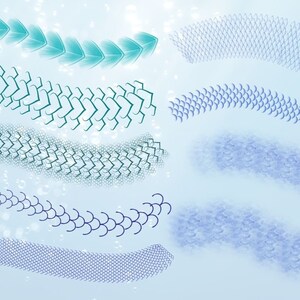 Procreate Photoshop Dynamic Fish Scale Brush Stamp Bundle Pack ...