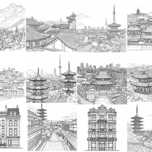 Procreate Cityscape Skyline Buildings Streets Stamp Brush Bundle Pack ...