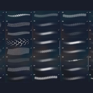 Procreate Photoshop Dynamic Fish Scale Brush Stamp Bundle Pack ...