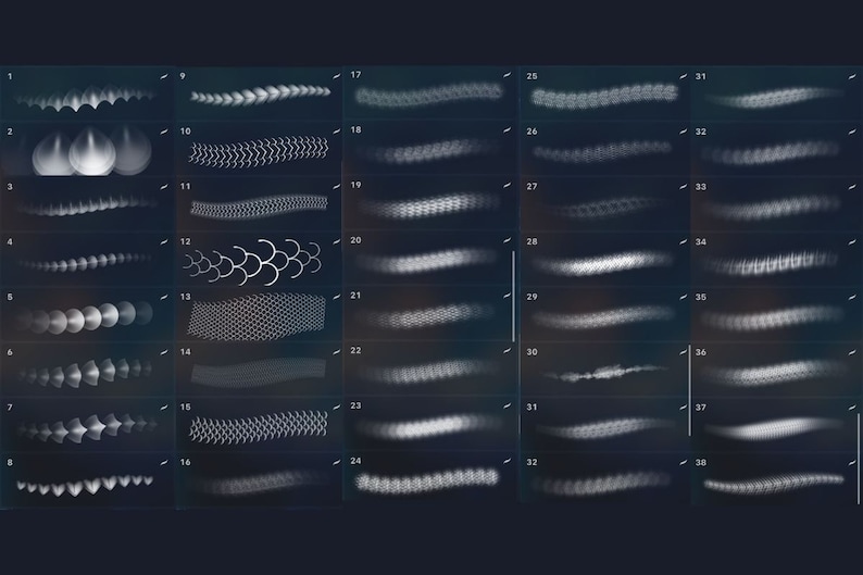 Procreate Photoshop Dynamic Fish Scale Brush Stamp Bundle Pack ...