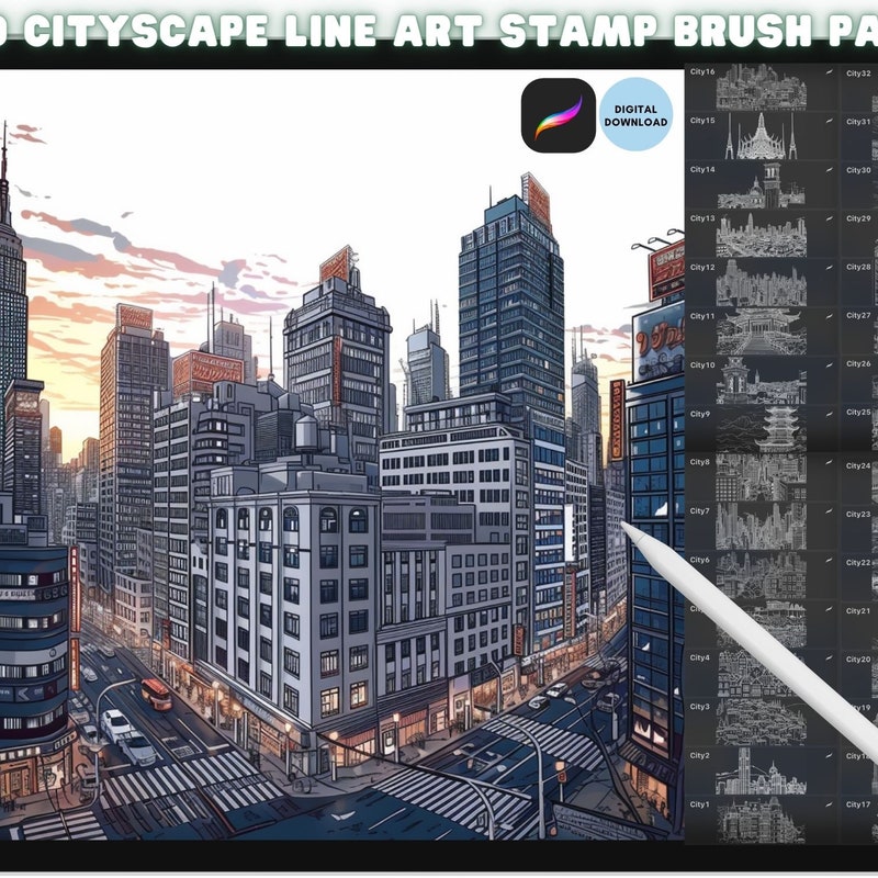 Cityscape - Etsy