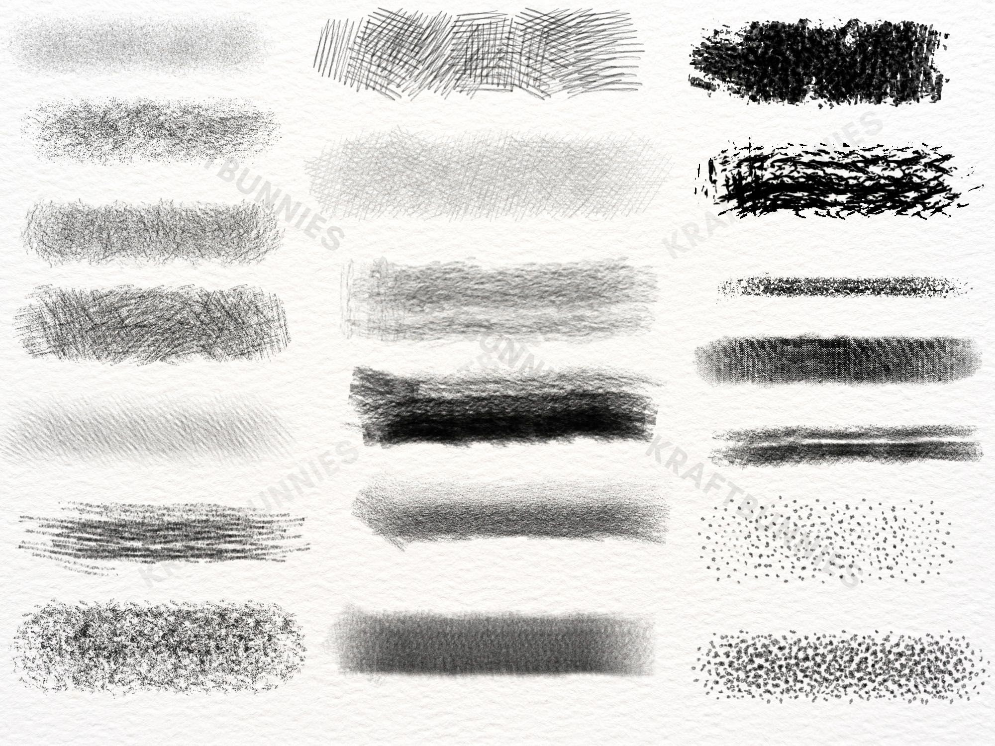 Procreate Photoshop Realistic 2B Pencil Sketching Brush Pack ,textured ...