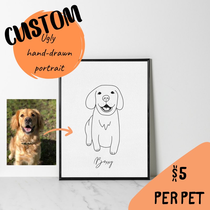 Custom Pet Drawing - Etsy