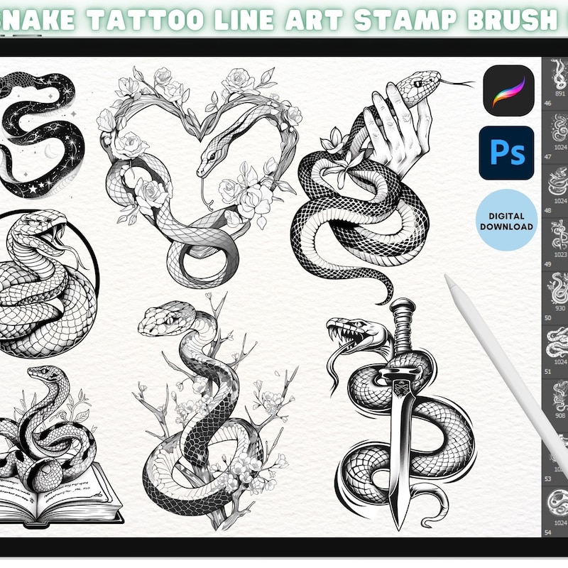 Snake Stamp - Etsy