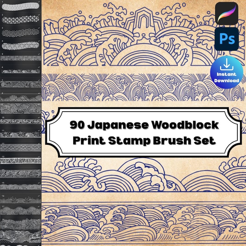 Woodblock Print Stamps - Etsy