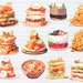 Cute Kawaii Yummy Food Cuisine Clipart Watercolor Pastel PNG Digital ...