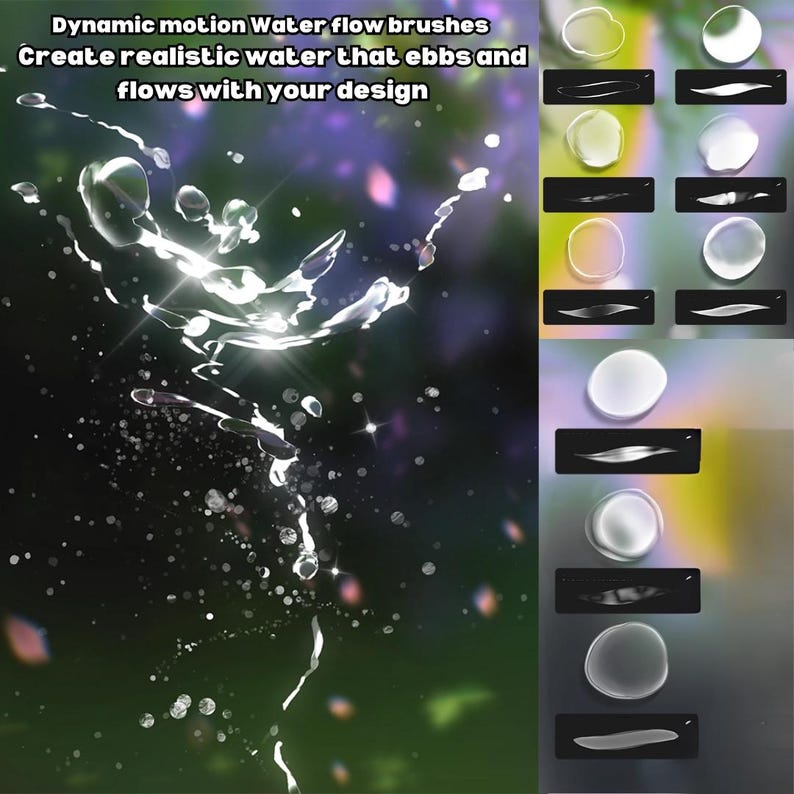 Procreate Dynamic Water Brush Set, Instant Download - Etsy