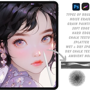 Procreate Photoshop Soft Noise, Grain, Shader & Texture Brush Bundle , Digital Download Brush ...