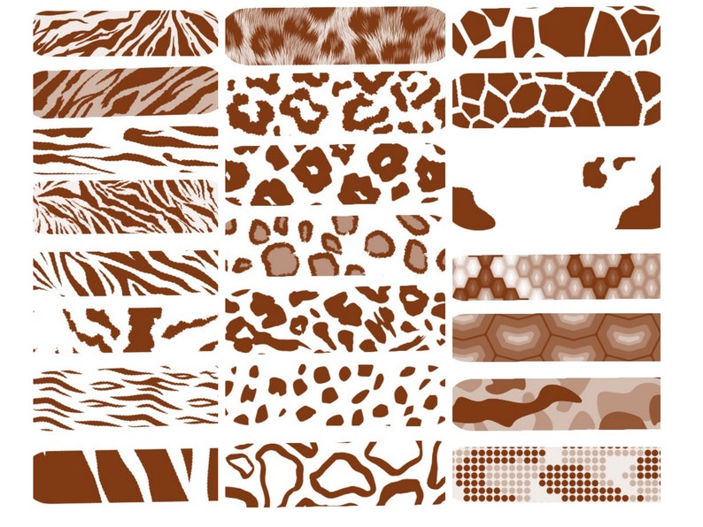 Animal Fur Print Stamp Brush Set for Procreate - Leopard ,snake, Zebra ...