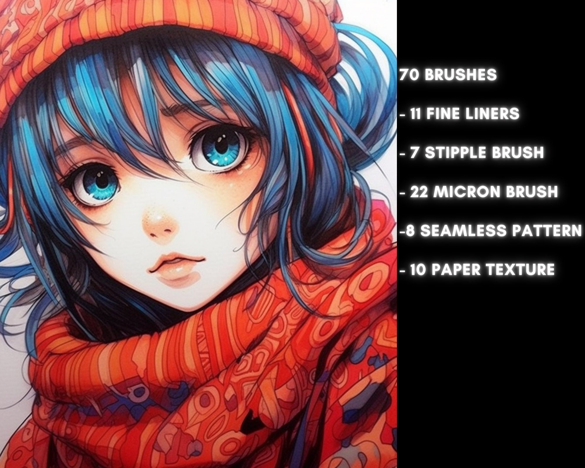 Procreate Textured Fine Liner Micron Drawing Brush Preset, Paper ...