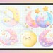 Cute Kawaii Crescent Moon Phase Dreamy Sleepy Clipart - Etsy