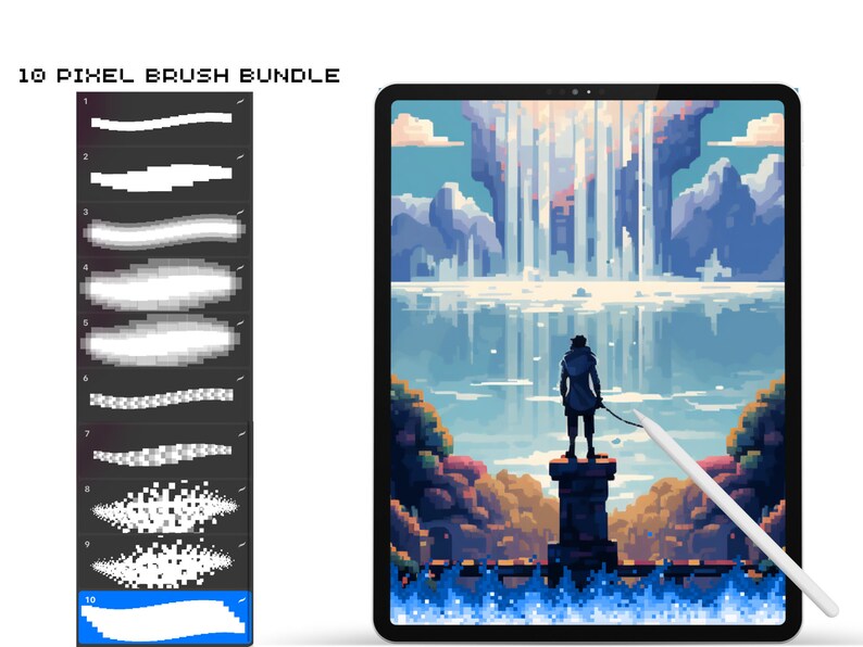Procreate Pixel Art Kit Brush Set Preset for Illustration and - Etsy