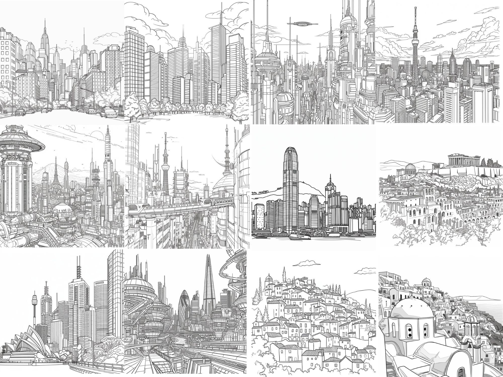 Procreate Cityscape Skyline Buildings Streets Stamp Brush Bundle Pack ...