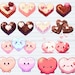 Pixel Art Cute Kawaii Heart Love Emoticon Clipart Pastel Watercolor PNG ...