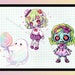 Kawaii Halloween Clipart, Creepy Spooky PNG Stickers (digital Download ...